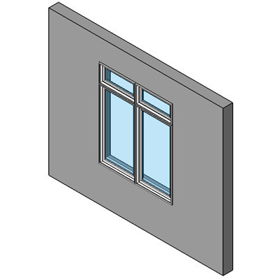 Building Revit Family window fixed transom