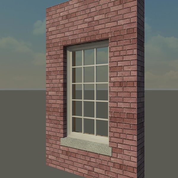 Building Revit Family window fixed residential