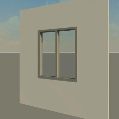Building Revit Family window hollow metal