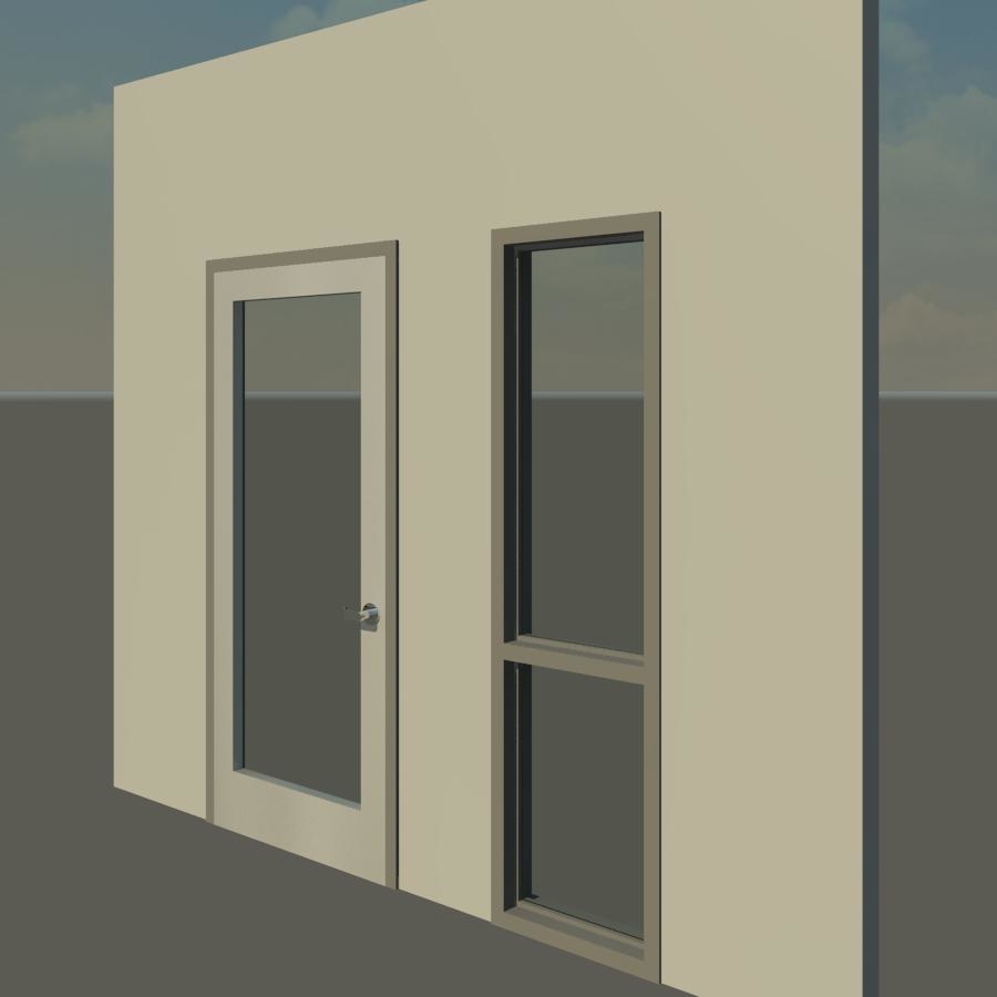 Building Revit Family window hollow metal