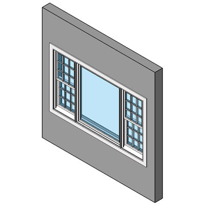 Building Revit Family window double hung
