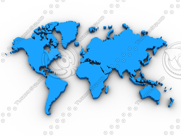 Stock JPEG map world continent