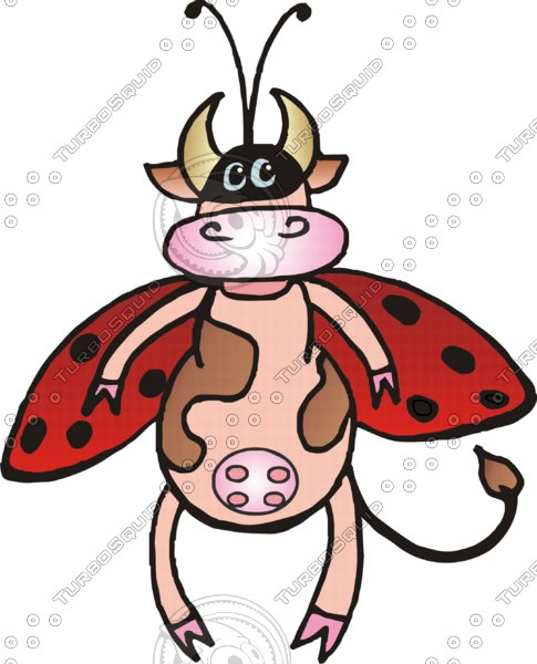 Shapes Encapsulated Postscript cow ladybug cartoon