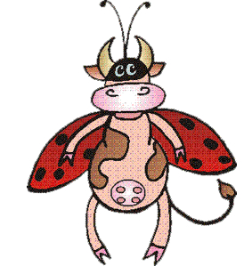 Animation ladybug cow cartoon