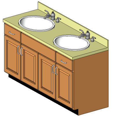 Building Revit Family Lavatory Plumbing Casework