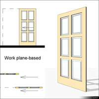 Building Revit Family wood door patio