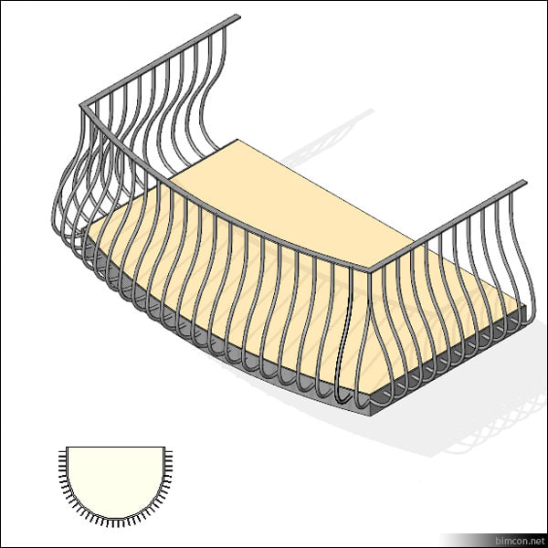 Building Revit Family balcony patio terrace