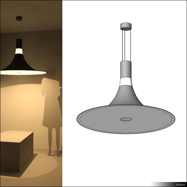 Building Revit Family lamp ceiling suspended