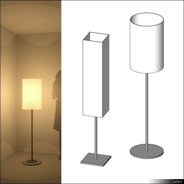 Building Revit Family lamp floor lighting