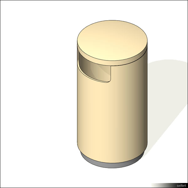 Building Revit Family waste bin litter