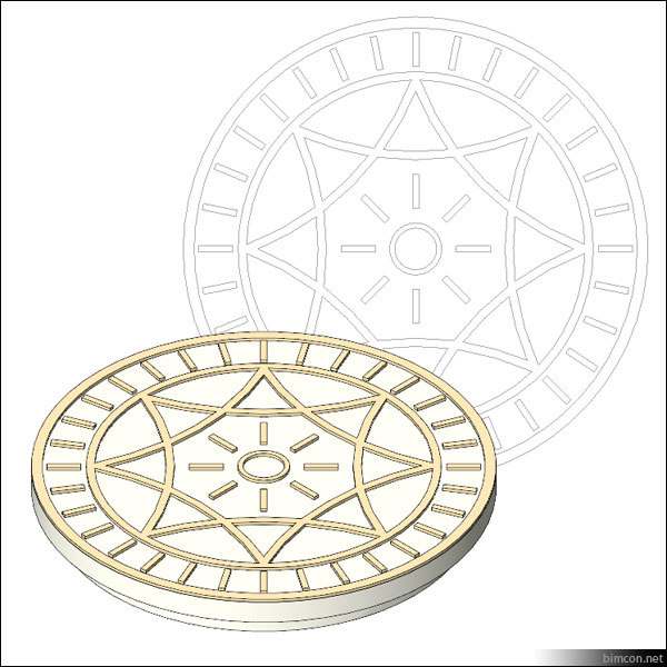 Building Revit Family manhole cover drain