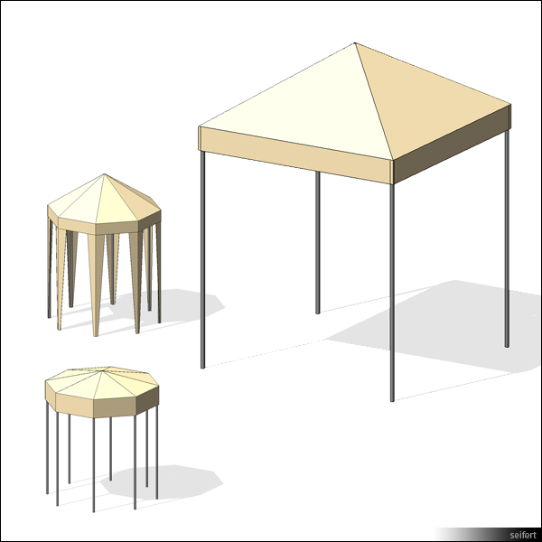 Building Revit Family tent garden pavilion