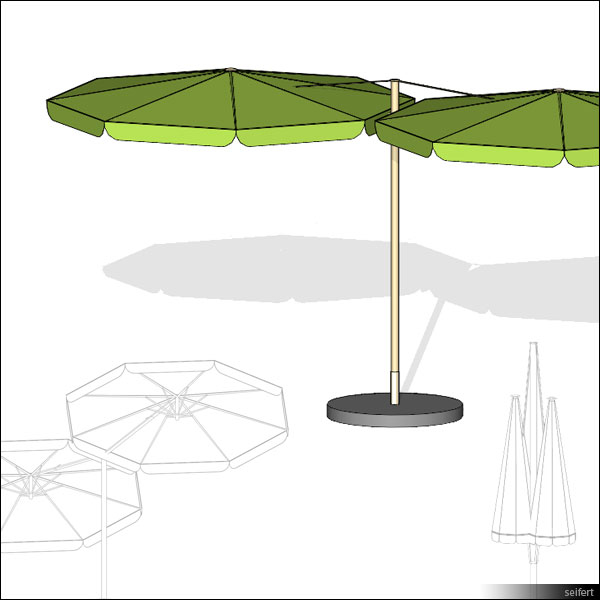 Building Revit Family beach umbrella summer