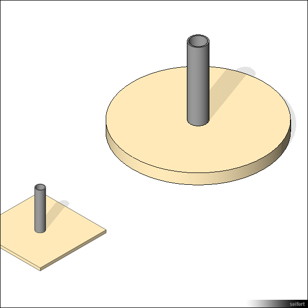Building Revit Family stand post support