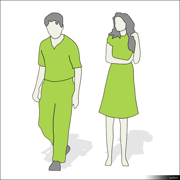 Building Revit Family character people 2D