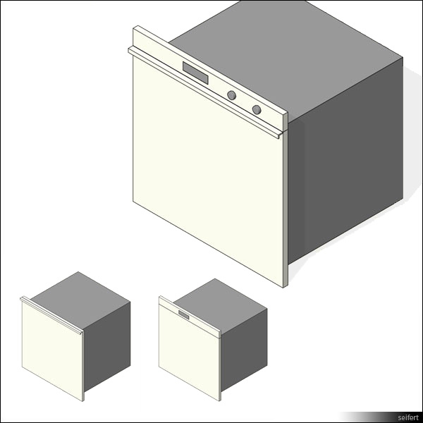 Building Revit Family kitchen dish washer