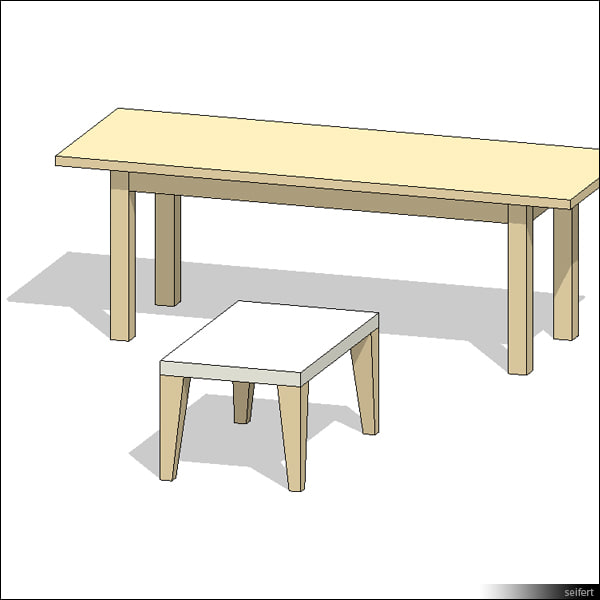 Building Revit Family table furniture casework