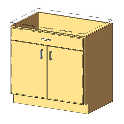 Building Revit Family sink base drawer