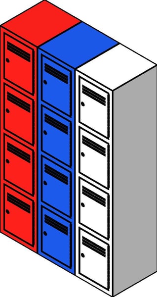 Building Revit Family Lockers Locker Storage
