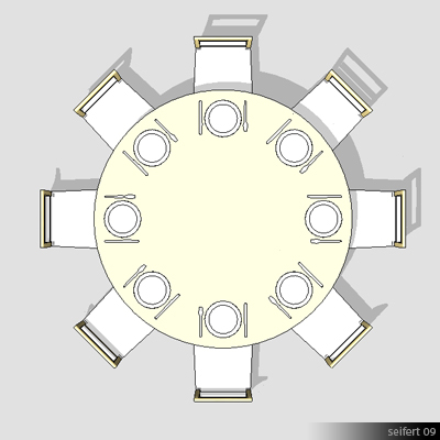 Building Revit Family Table Round Dining