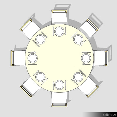 Building Revit Family Table Round Dining