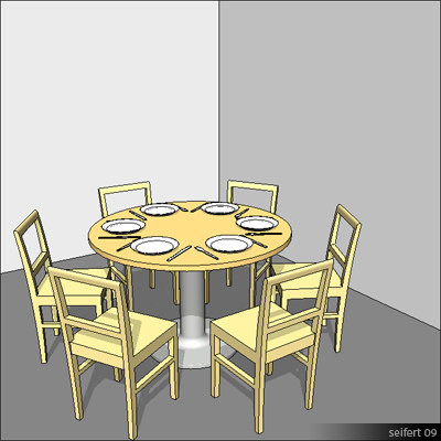 Building Revit Family Table Round Dining