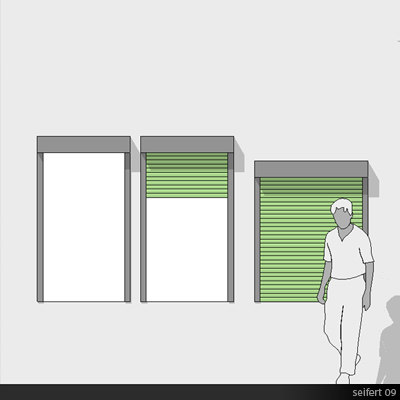 Building Revit Family shutter roller window