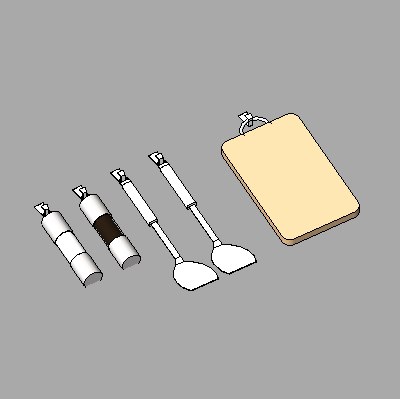 Building Revit Family Hanging kitchen utensils