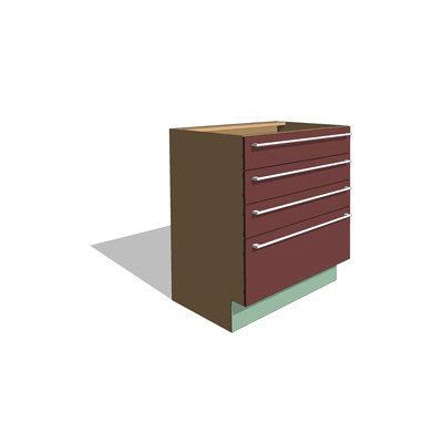 Building Revit Family cabinet base drawer