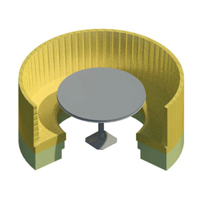 Building Revit Family booth dining banquette