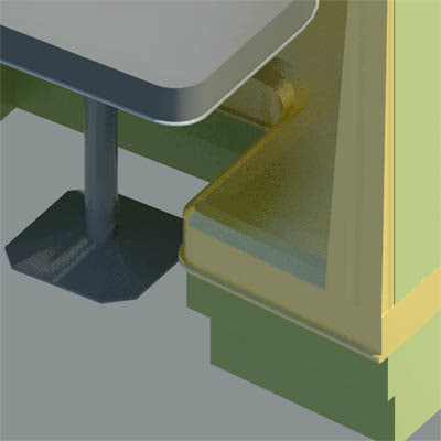 Building Revit Family booth dining banquette
