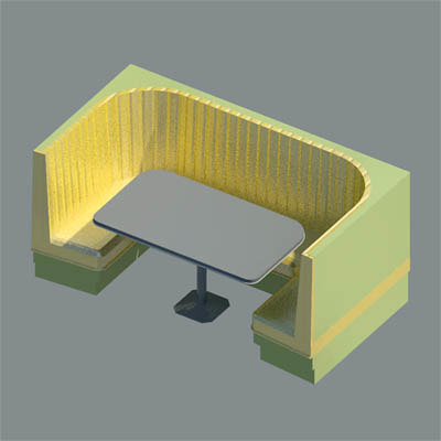 Building Revit Family booth dining banquette