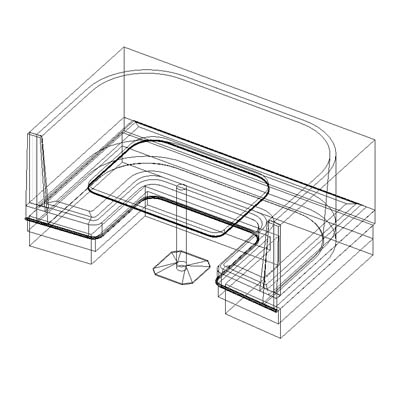 Building Revit Family booth dining banquette