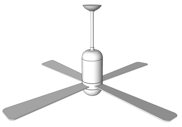 Building Revit Family Fan Modern Contemporary