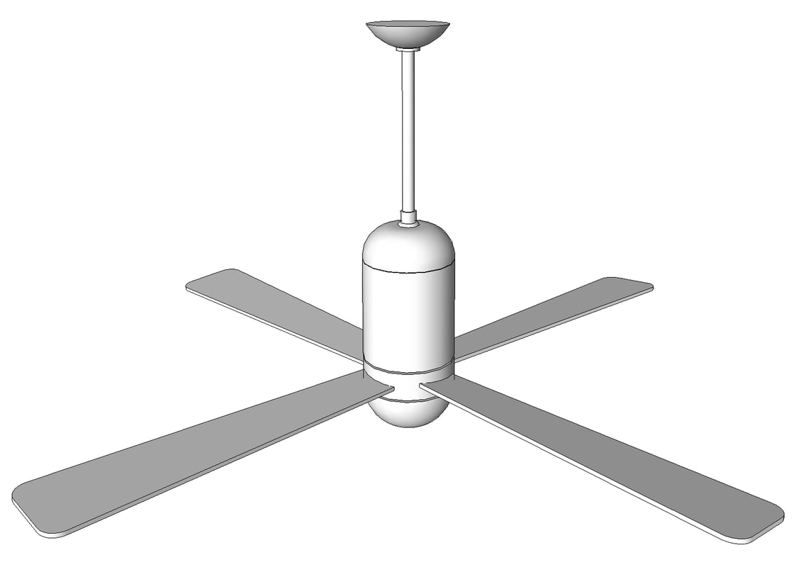 Building Revit Family Fan Modern Contemporary