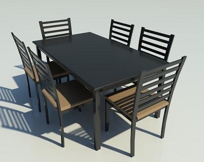Building Revit Family Dining Table Chairs
