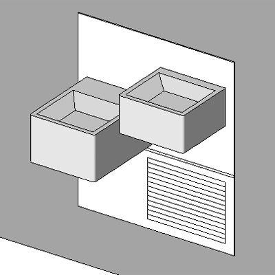 Building Revit Family drinking fountain