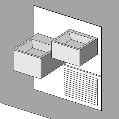 Building Revit Family drinking fountain