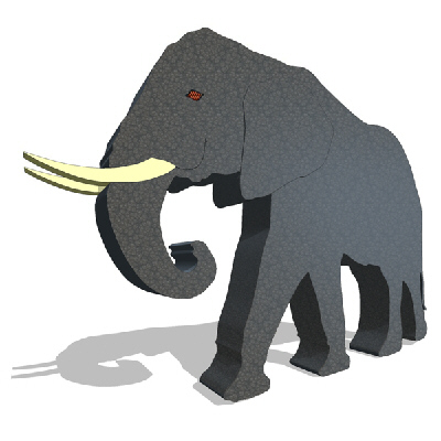 Building Revit Family elephant animal entourage