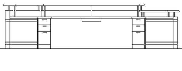 Building Revit Family Duke Reception Desk