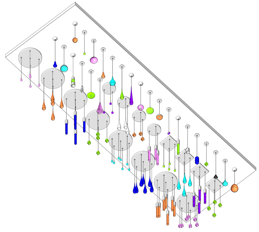 Building Revit Family Pendant light collection