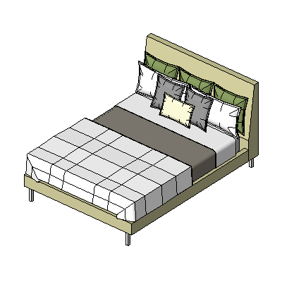 Building Revit Family bed Furniture modern