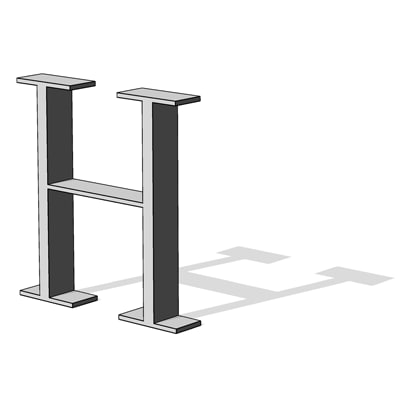 Building Revit Family Font Letter Text