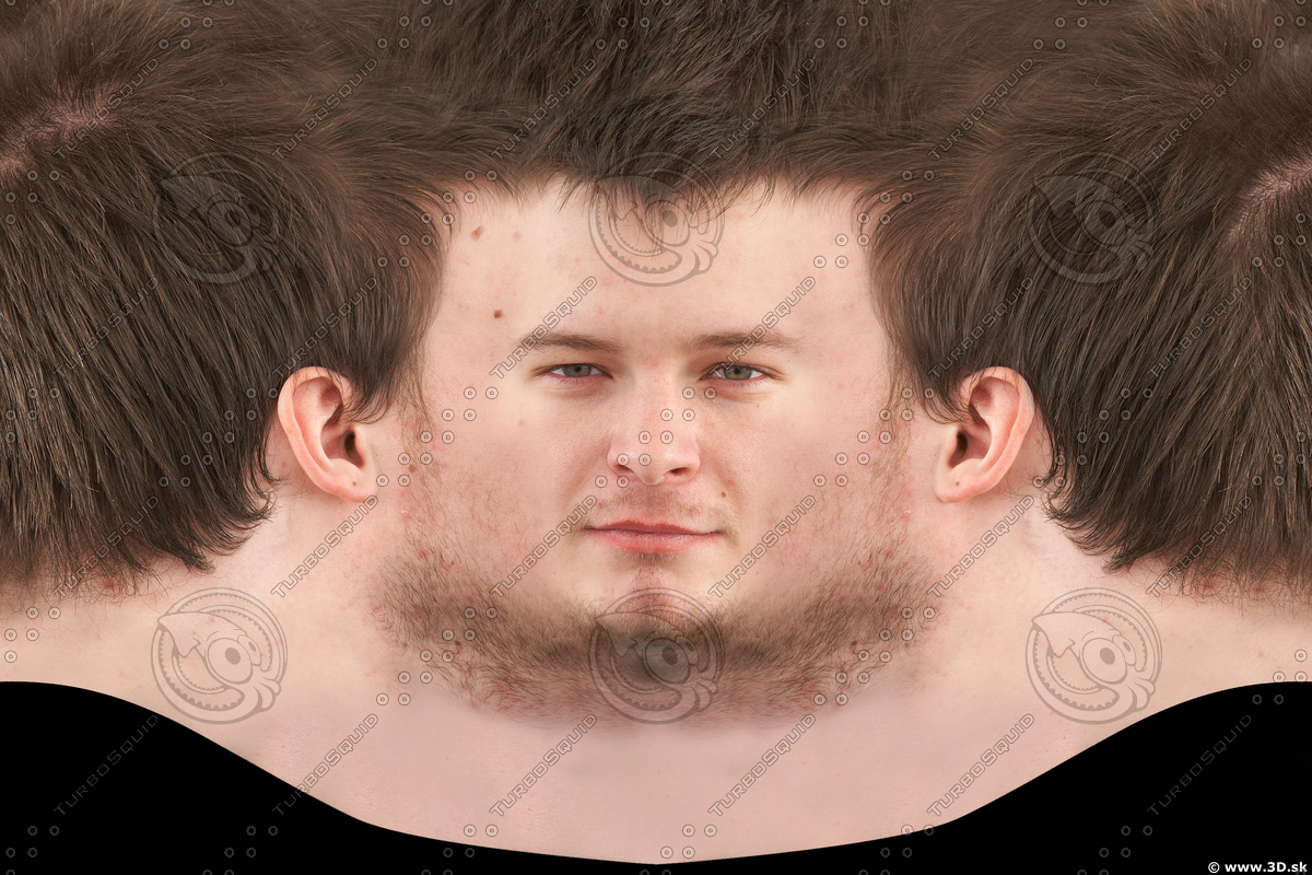 Stock JPEG head texture premade