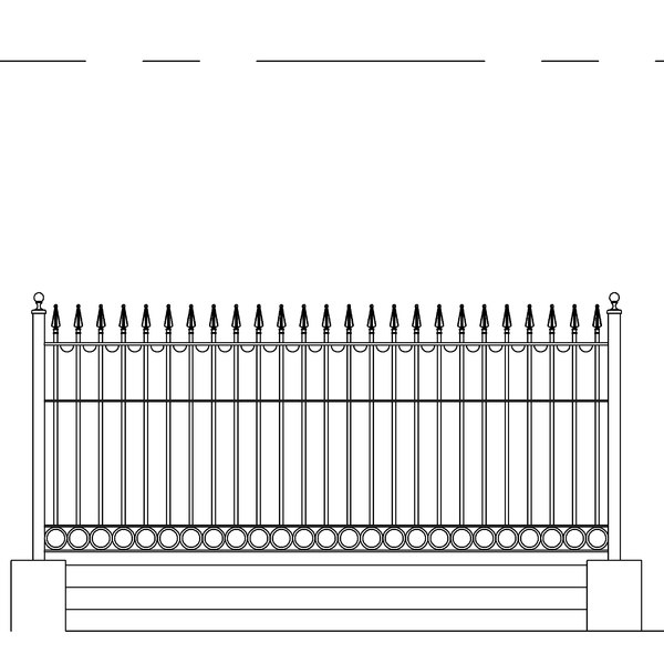 Building Revit Design fence iron railing