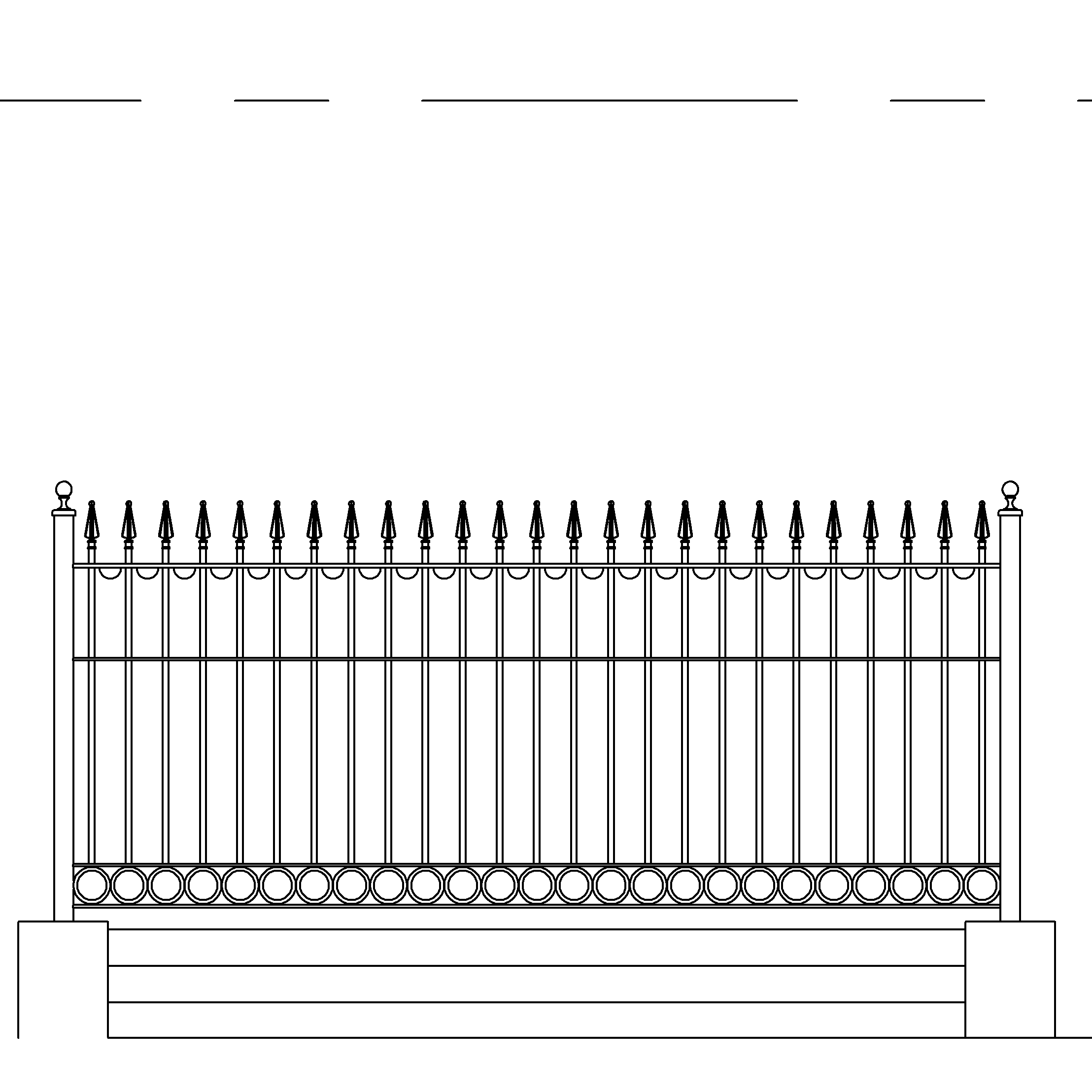 Building Revit Design fence iron railing