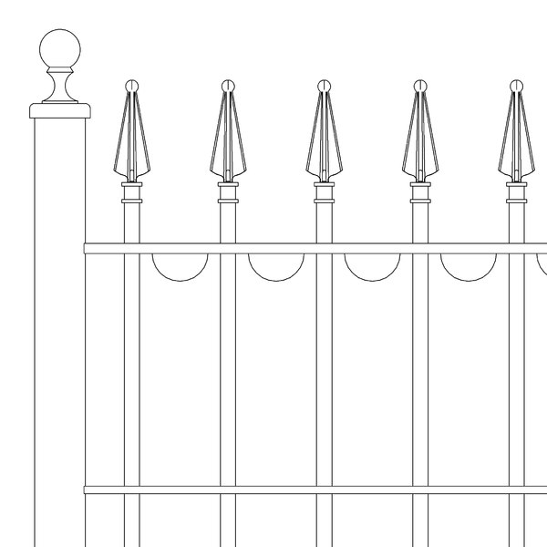 Building Revit Design fence iron railing