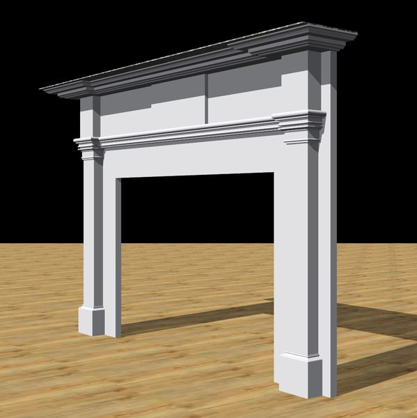 Building Revit Family Fireplace Mantel Historical