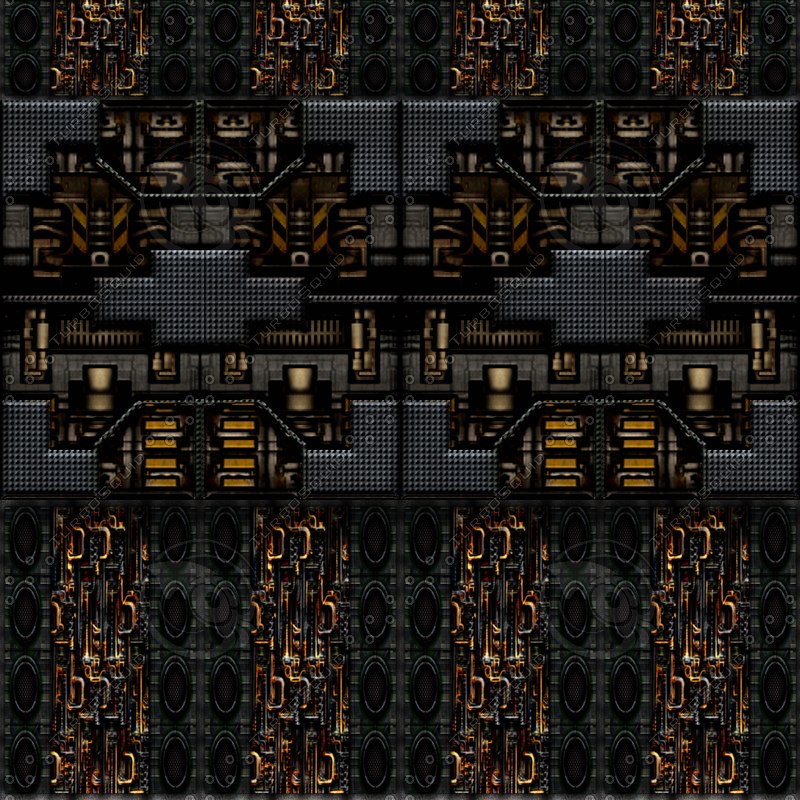 Texture PNG space ship alien