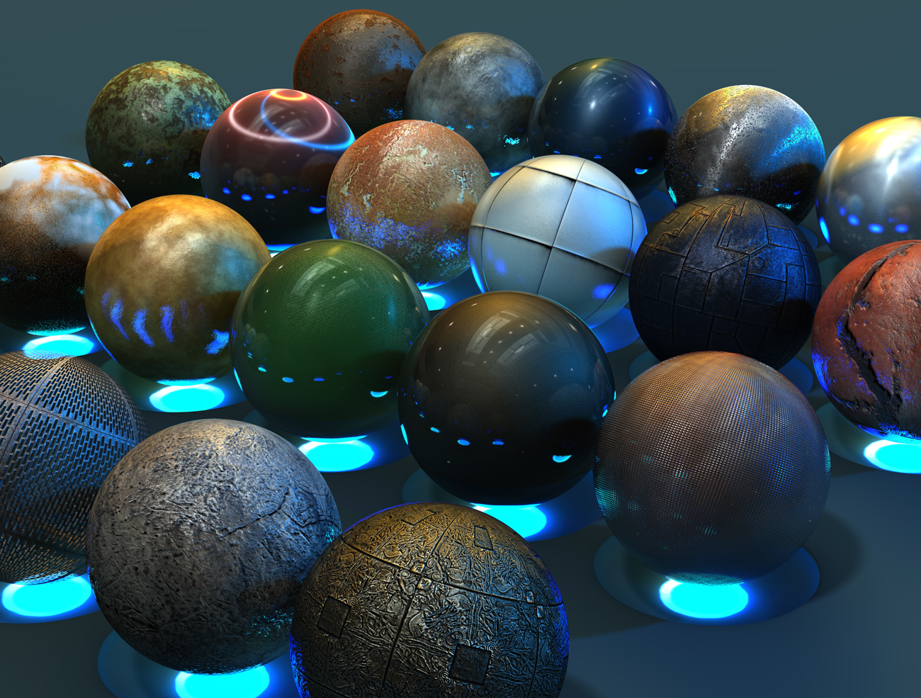 Materials cinema 4d high